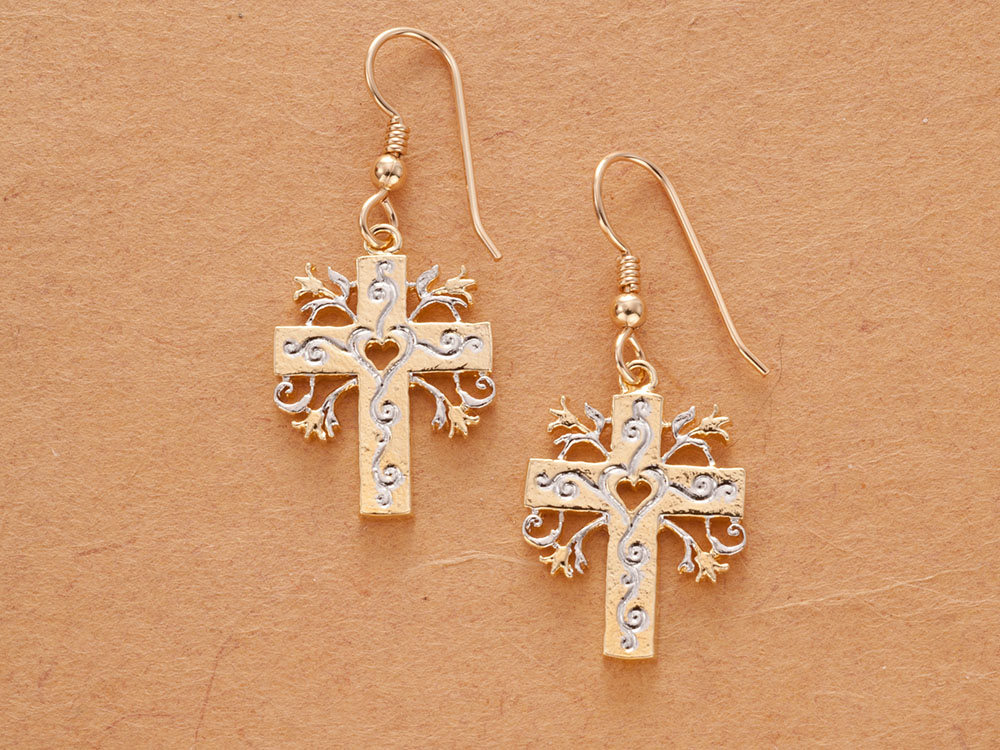 The Difference | Religious Cross Earrings, Hand Cut Cross Medallions ...